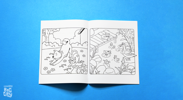 Little Kitty, Big City Coloring Book
