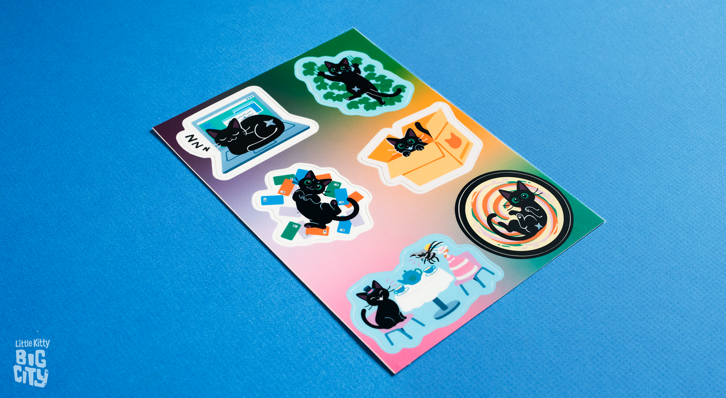 Original Game Sticker Sheet – Little Kitty, Big City